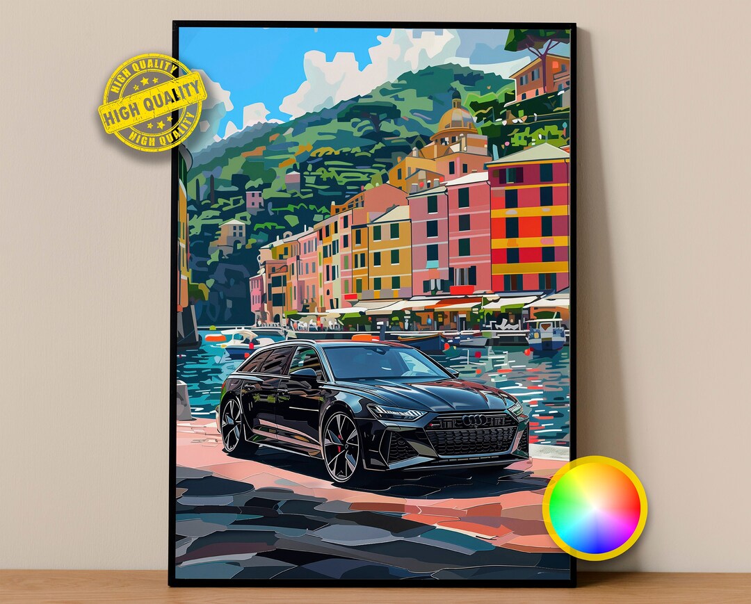 Audi Poster RS6 Poster 9036.1 Audi Wall Decor Audi Art Illustration Car ...