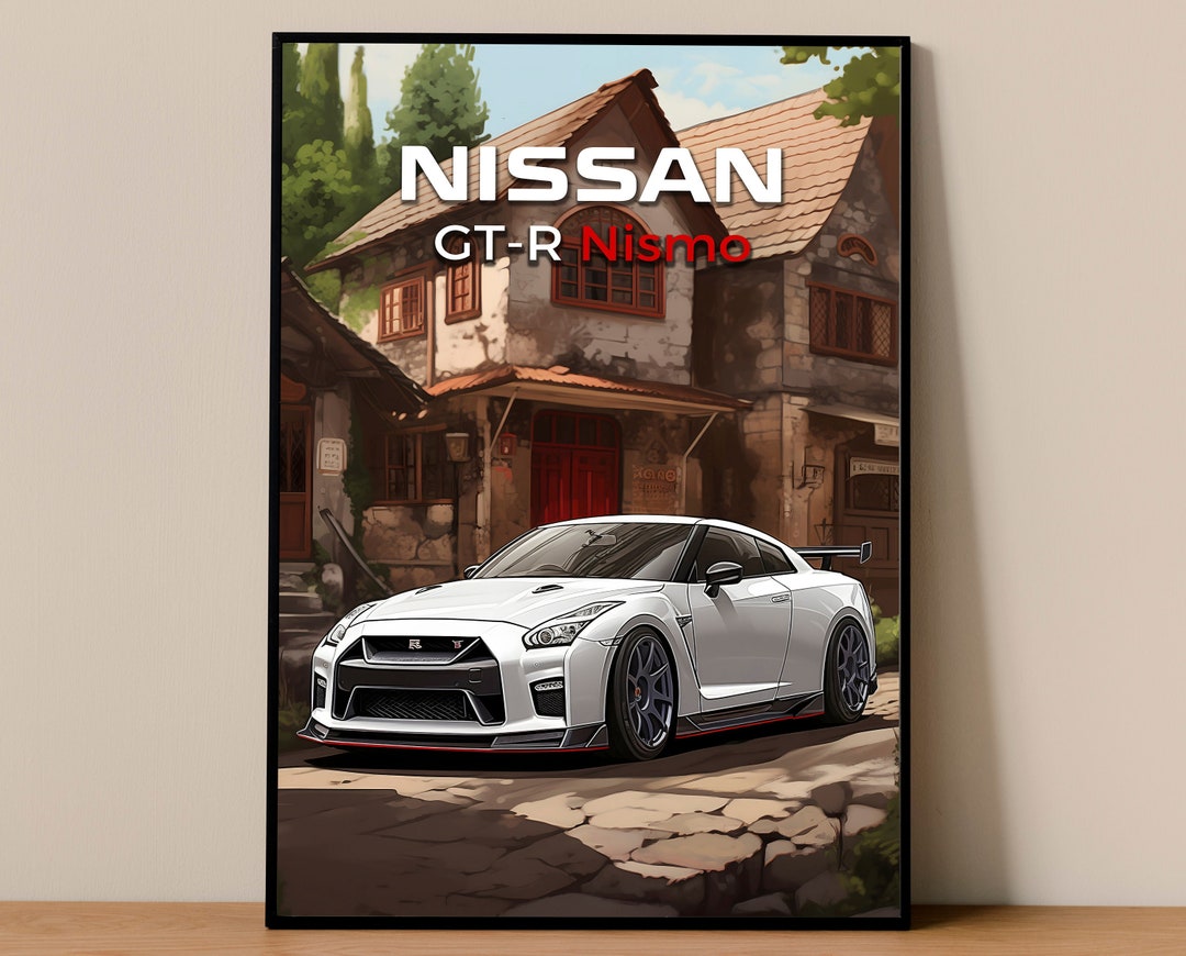 Nissan Poster GT R35 Nismo Poster 1200.0 JDM Wall Decor JDM Art Nissan ...