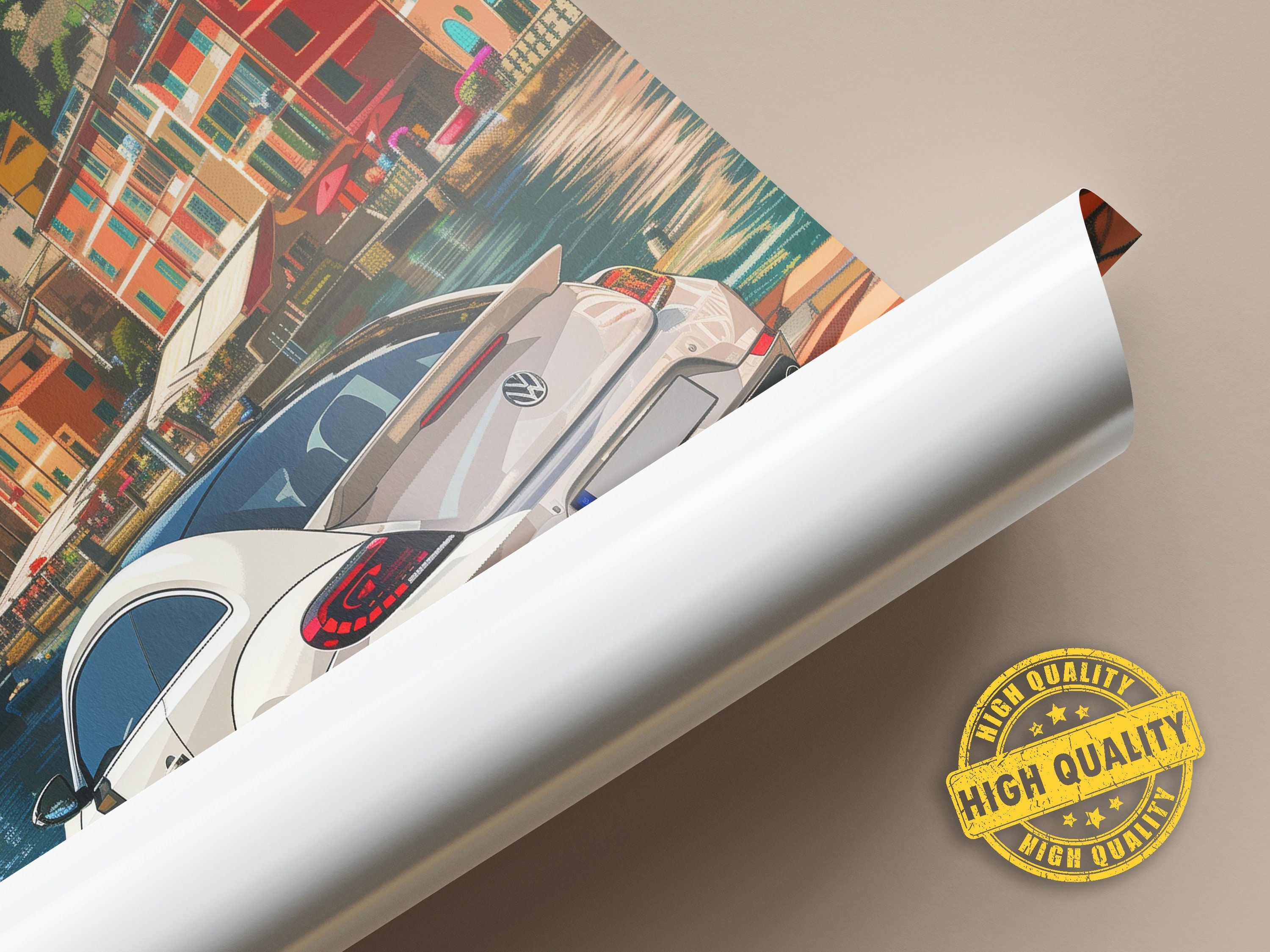 VW Poster Beetle R Line Poster 9021.0 Volkswagen Wall Decor Volkswagen ...