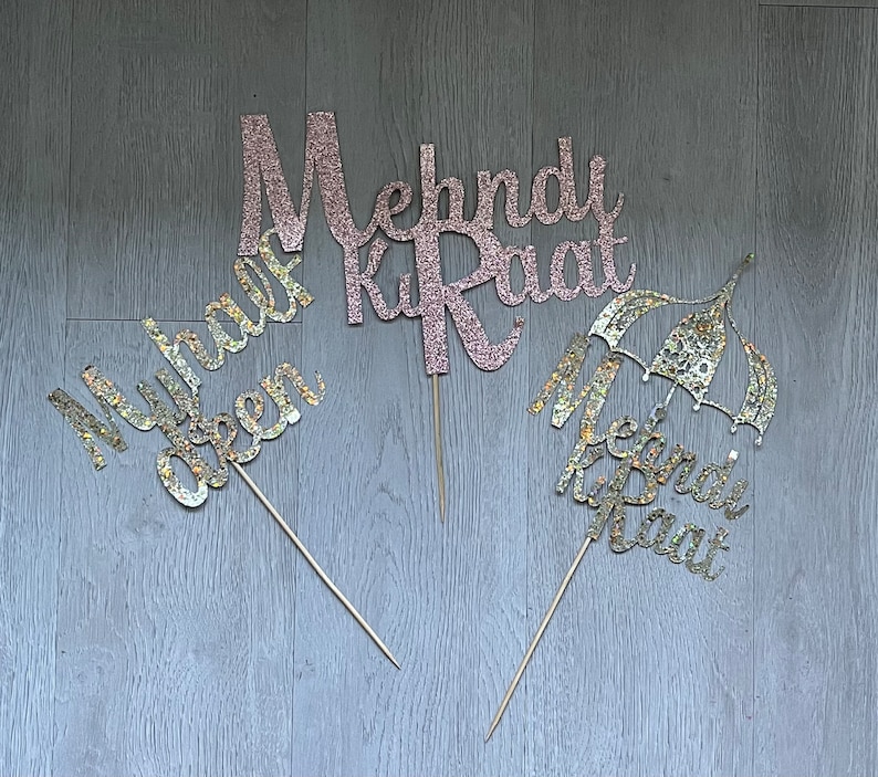 Nikha and Mehndi Cake Toppers - Etsy