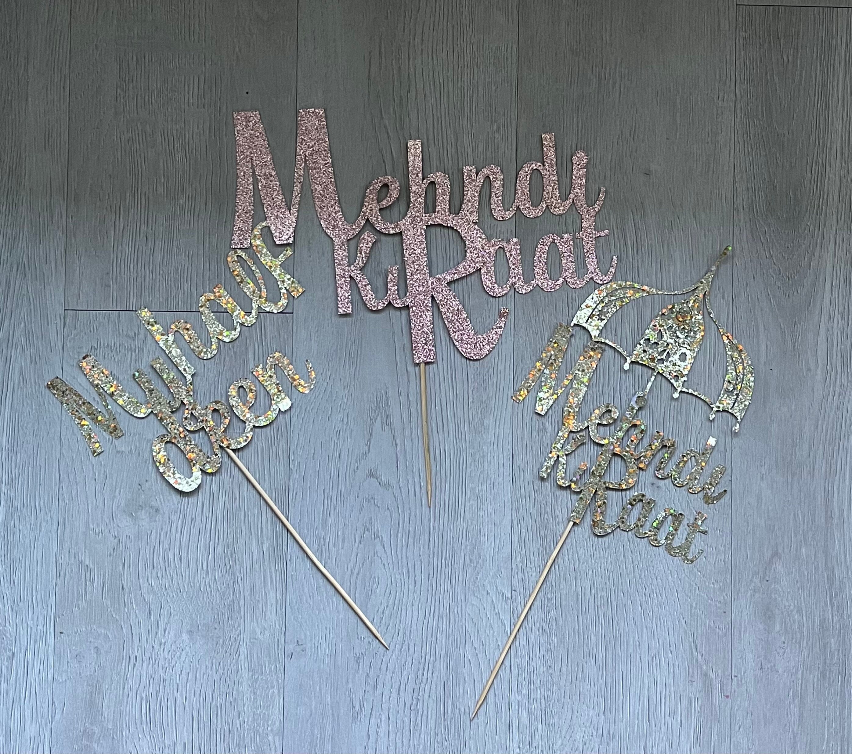 Nikha and Mehndi Cake Toppers - Etsy