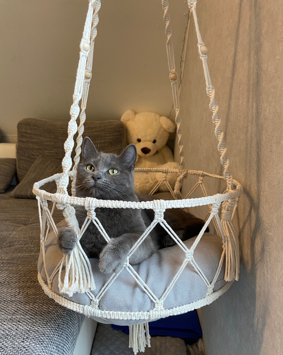 Macrame Cat Swing PDF Instructions, DIY, Digital Download, Knotting ...