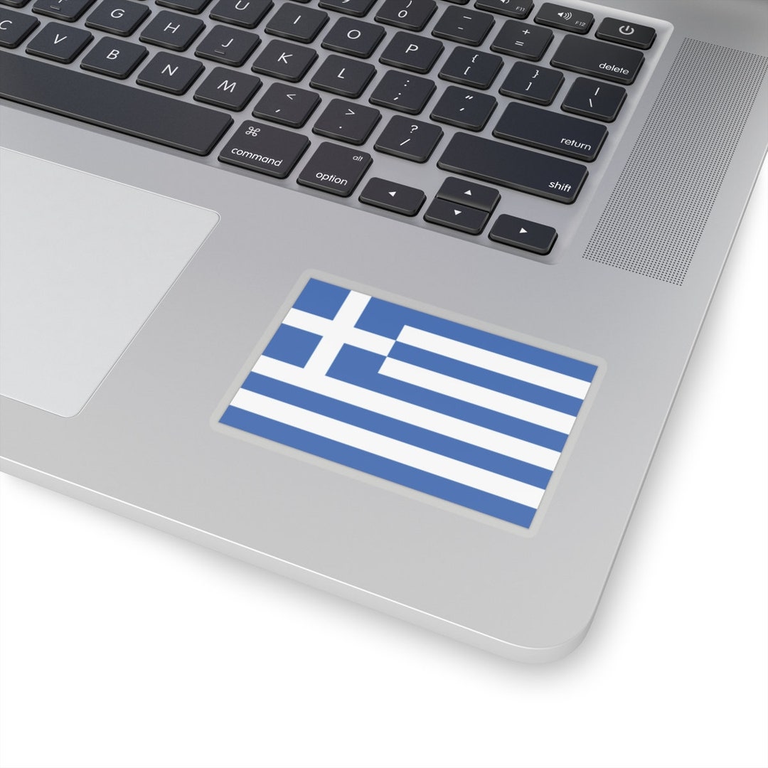 Greece Flag Vinyl Sticker, Personal Space Laptop or Phone Case Decal ...