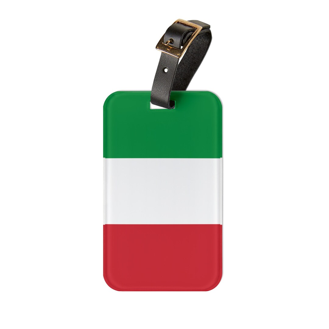 Italy Flag Luggage Tag, Acrylic, 2.4 Inch 4 Inch - Etsy