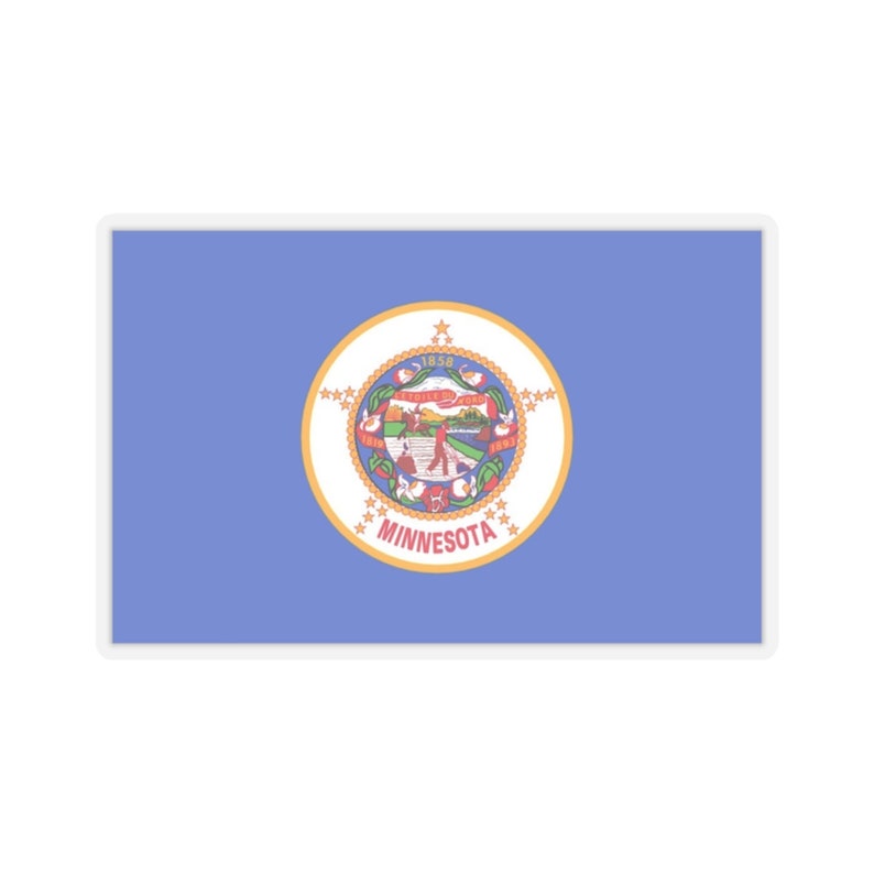 Minnesota Flag Vinyl Sticker - Etsy