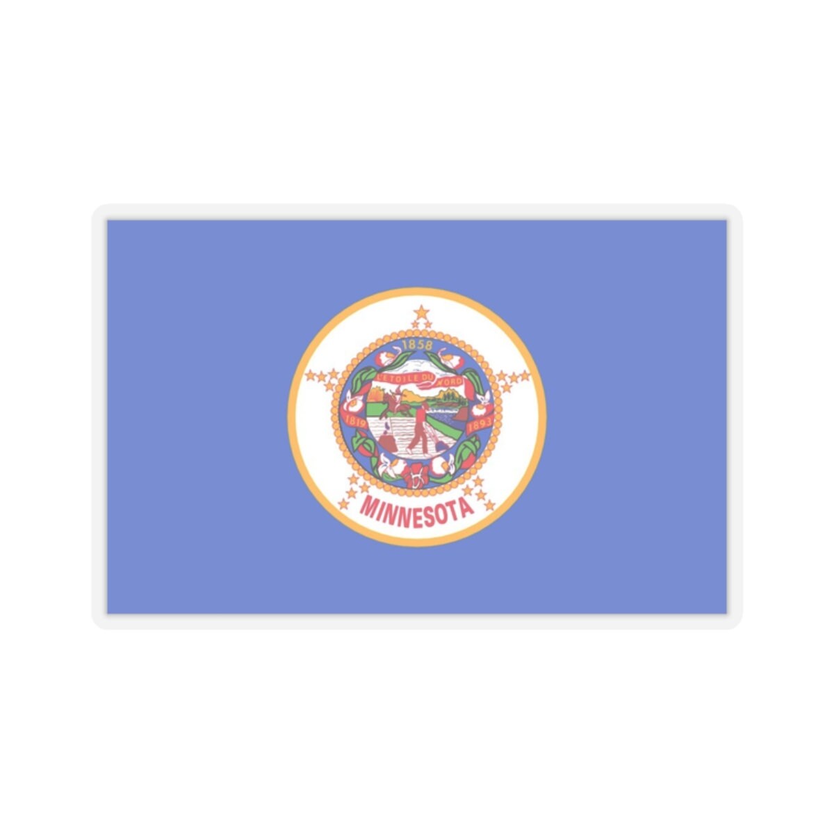 Minnesota Flag Vinyl Sticker - Etsy