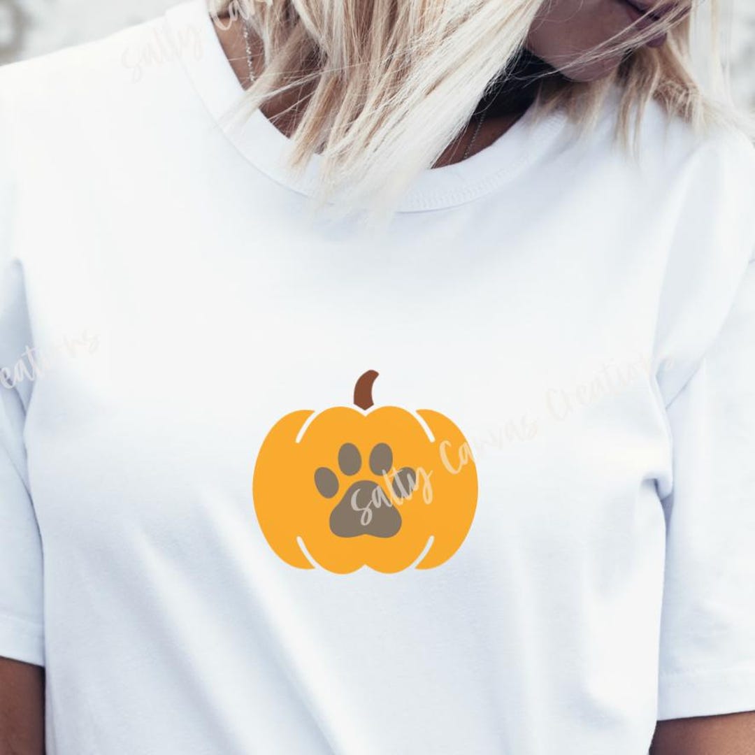 Pumpkin With Dog Paw SVG | Paw Print Pumpkin | Halloween | Cricut Cut ...