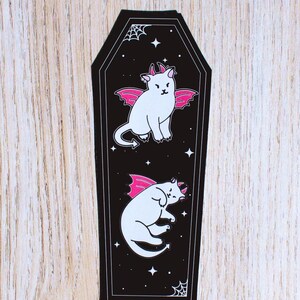Cute Coffin Gothic Bookmarks- Bats, Evil Kitty, MCR - Etsy