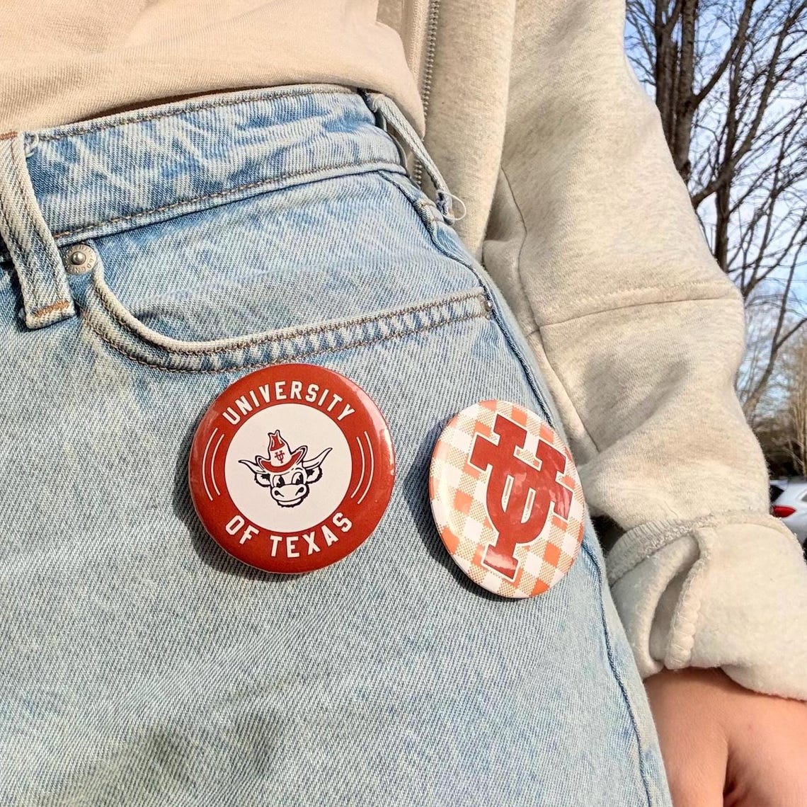 College Football Game Day Buttons | Sorority Style Tailgate Pins - Etsy