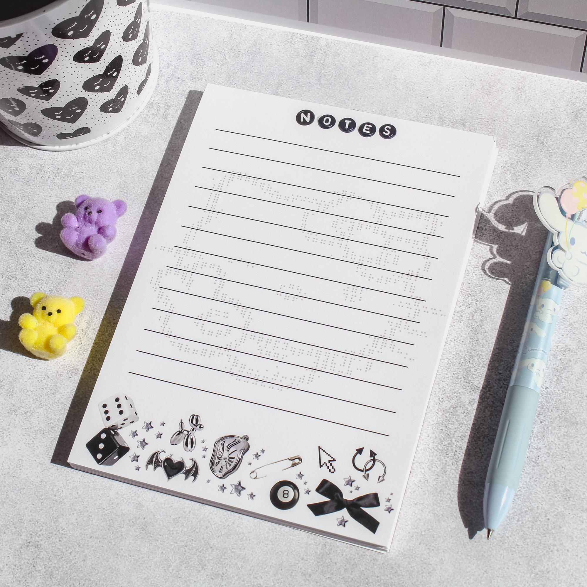 Y2K Black and White Icons Collage Notepad - Etsy