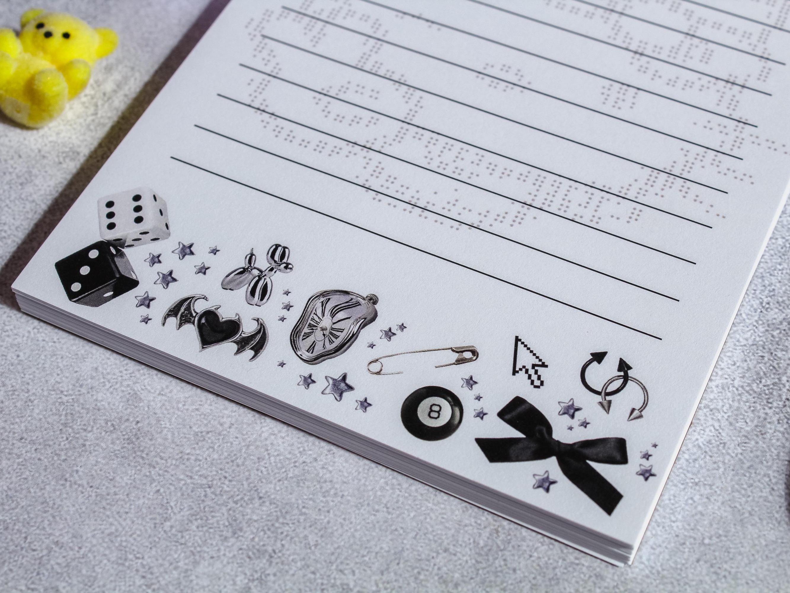 Y2K Black and White Icons Collage Notepad - Etsy