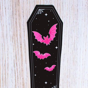 Cute Coffin Gothic Bookmarks- Bats, Evil Kitty, MCR - Etsy