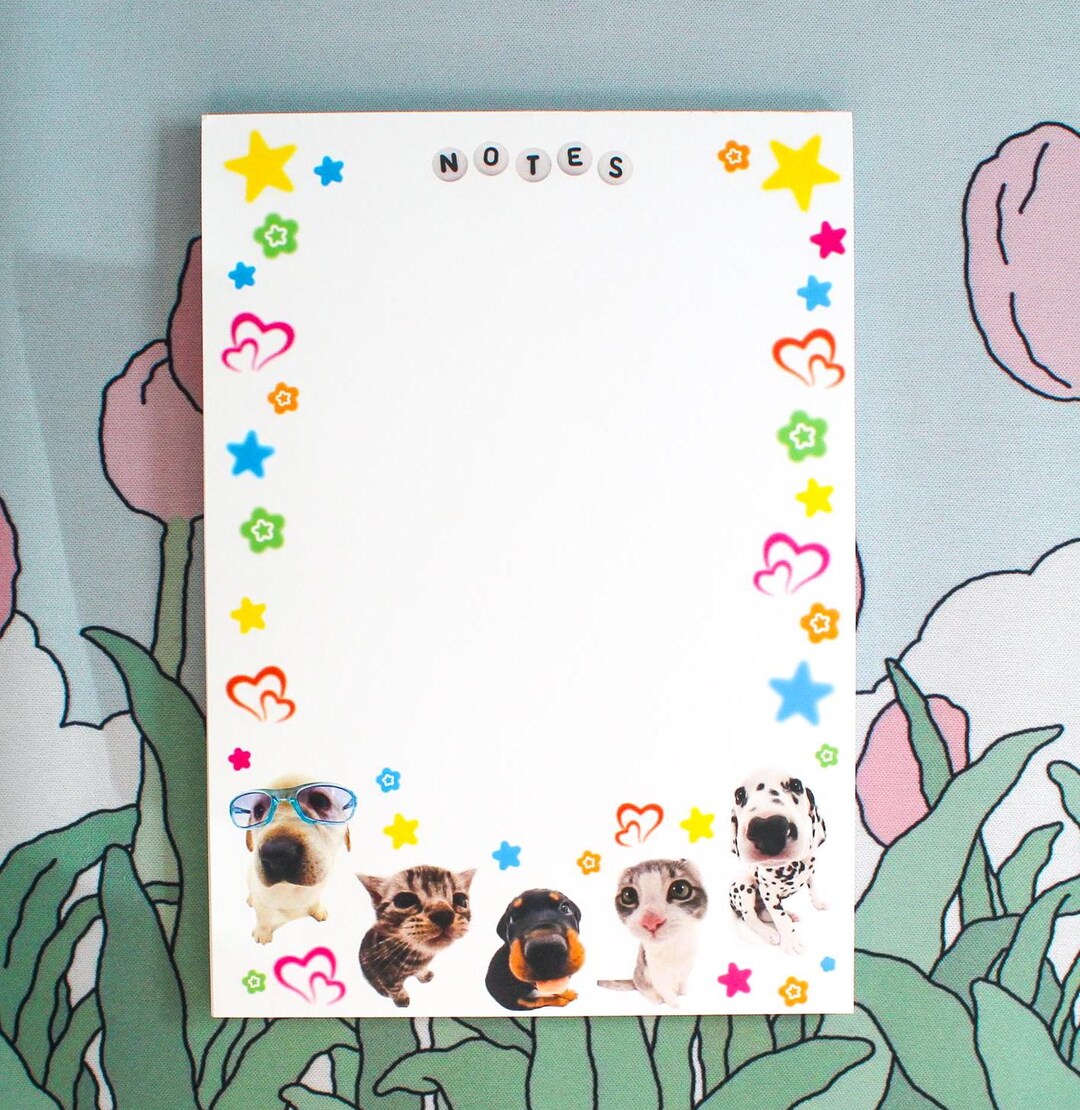 2000's Dog and Friends Notepad - Etsy