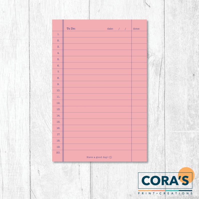 Vintage Library Card Notepads: 4x6 - Etsy