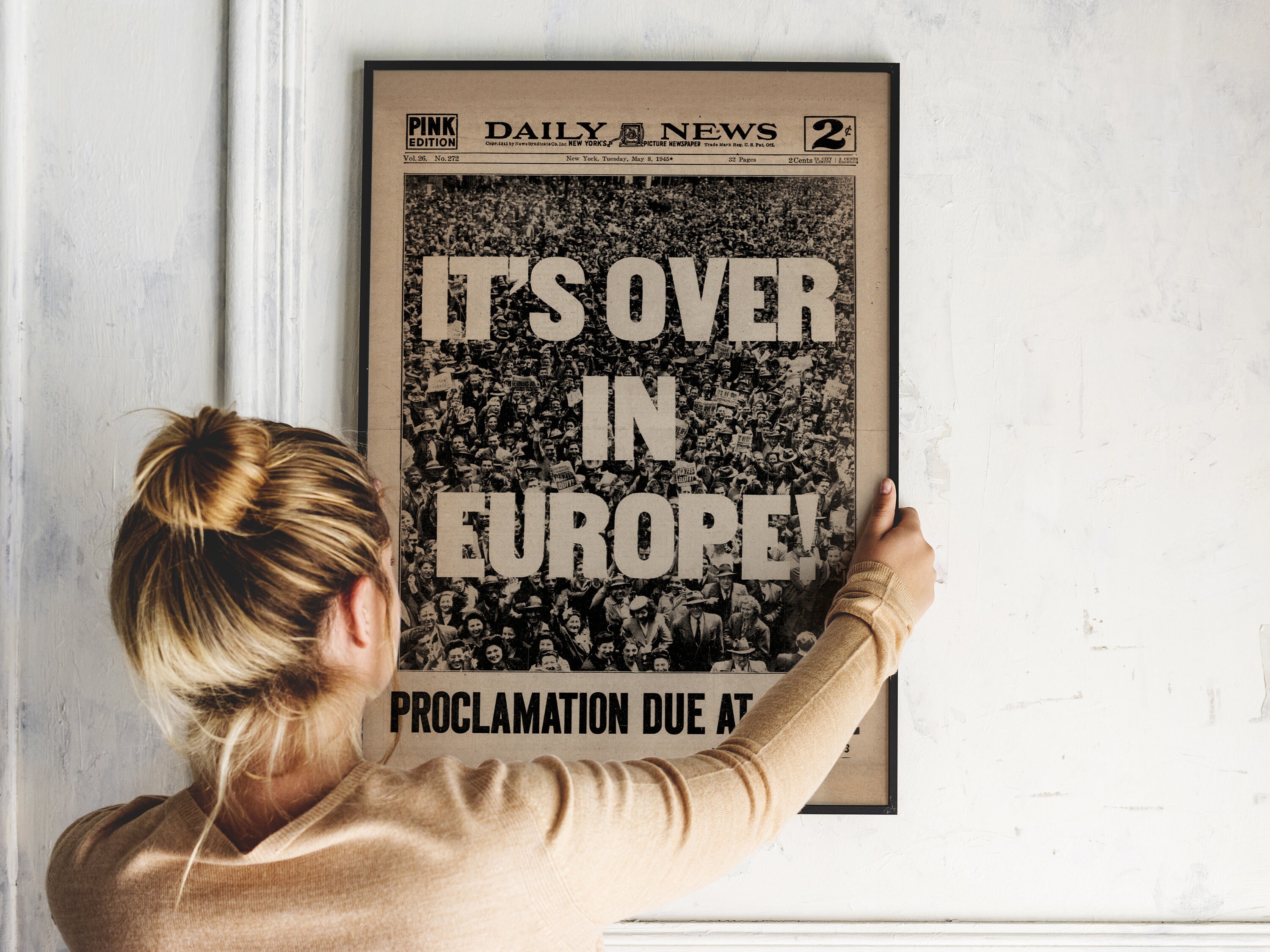 New York Newspaper Headline Poster for Print Newspaper Front Page War ...