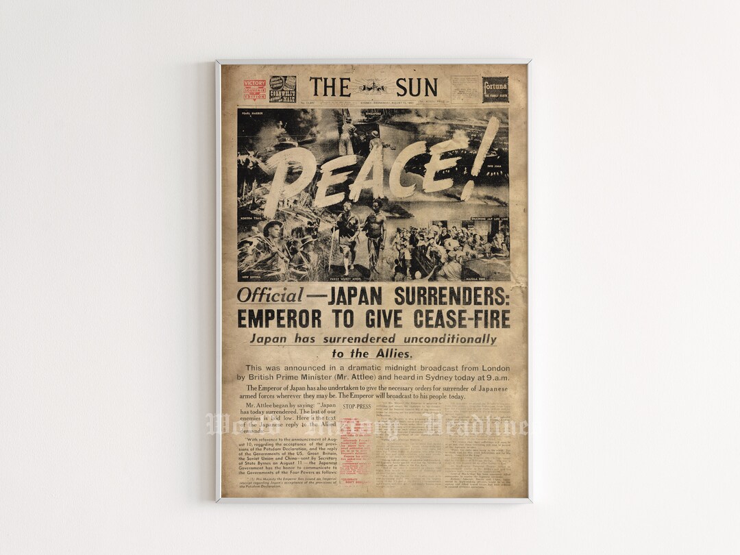 Newspaper Headline Poster for Print Newspaper Front Page War Over ...