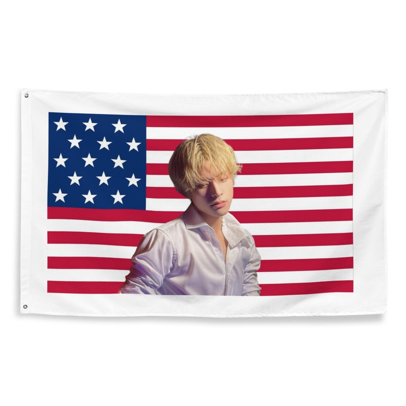 Enhypen Jake Photo Flag Banner, Jake American Flag Tapestry, Jake Merch ...