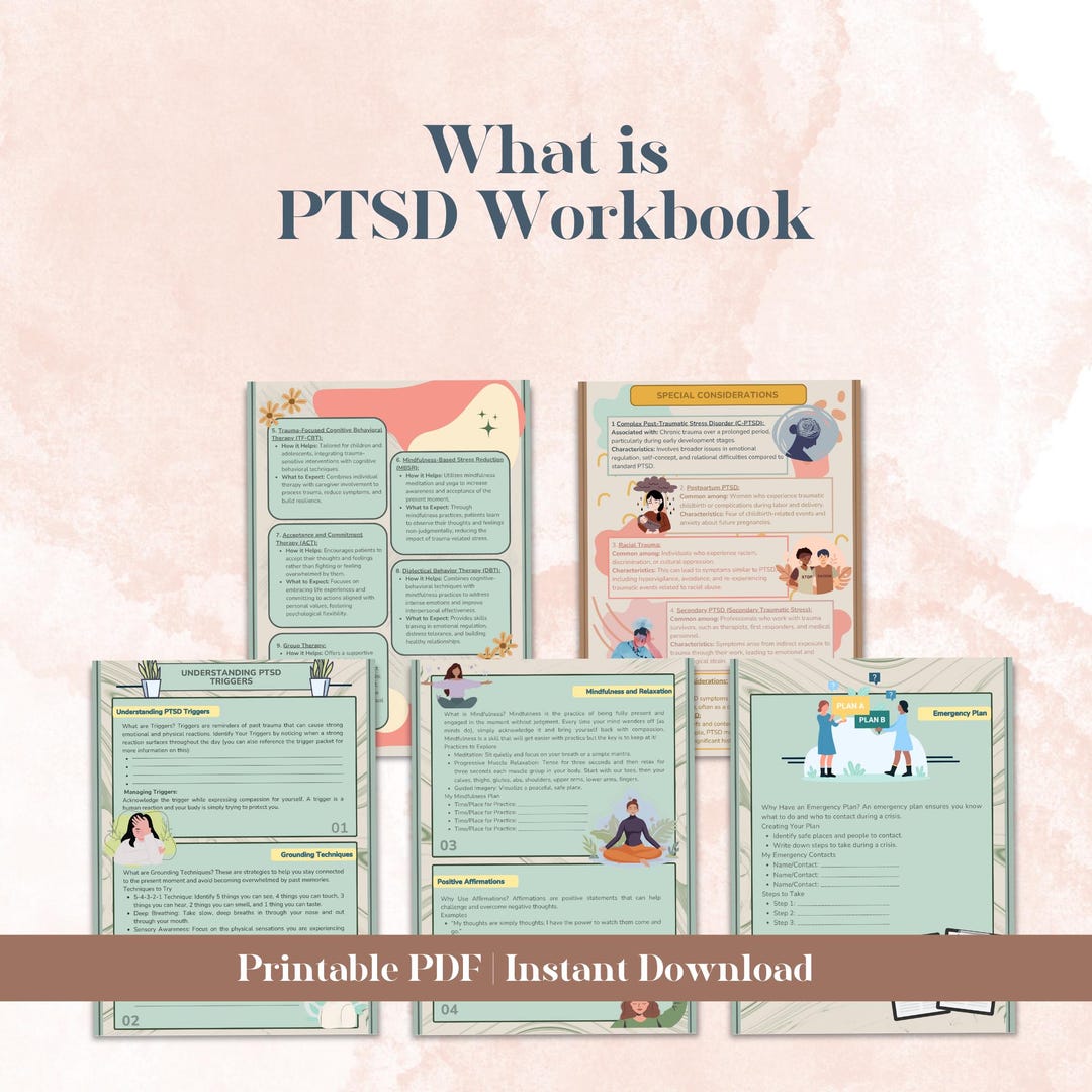 What is PTSD Workbook, PTSD Awareness Workbook, PTSD Psychoeducation ...