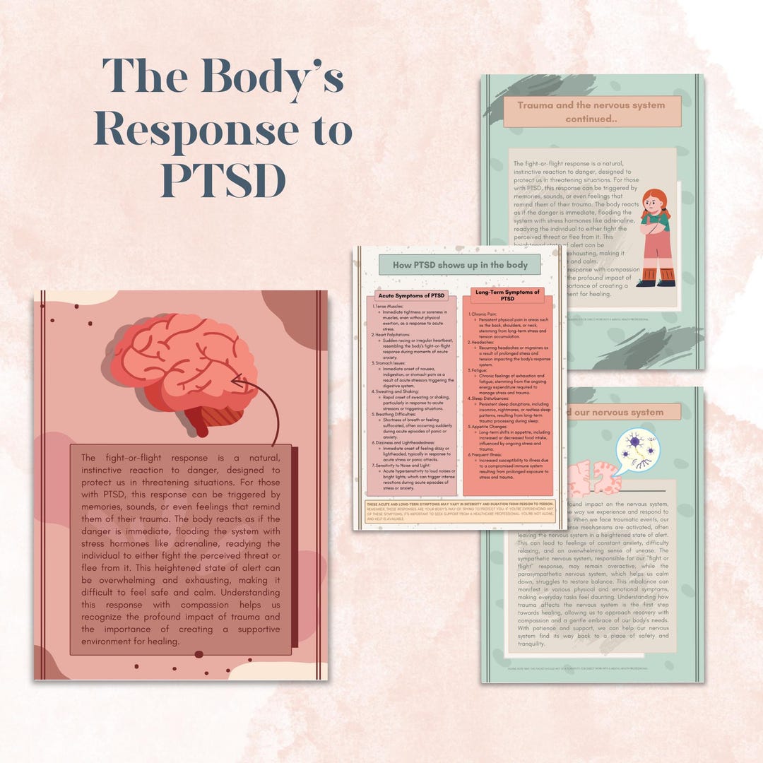 The Body’s Response to PTSD | Printable Mental Health Workbook | PTSD ...