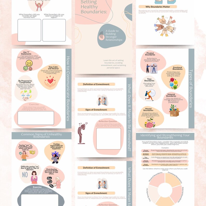 Setting Healthy Boundaries | Boundaries Workbook | Self-care Guide ...