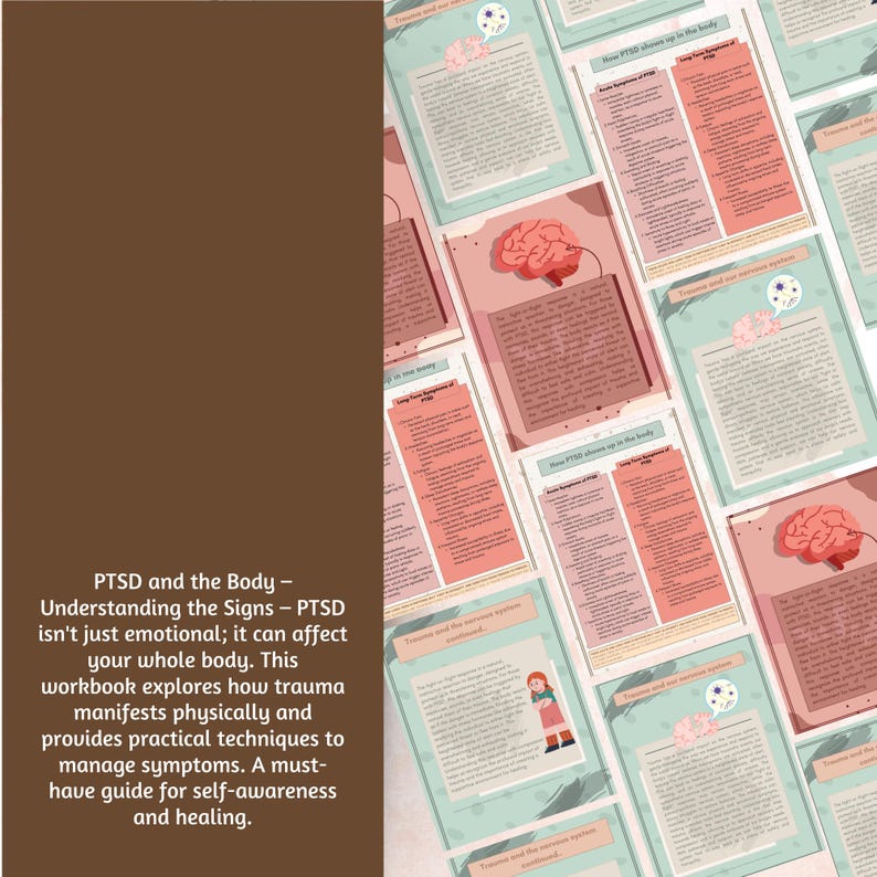The Body’s Response to PTSD | Printable Mental Health Workbook | PTSD ...
