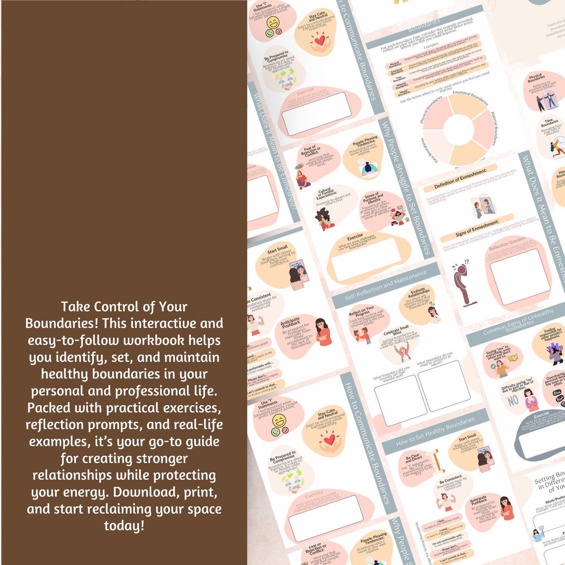 Setting Healthy Boundaries | Boundaries Workbook | Self-care Guide ...