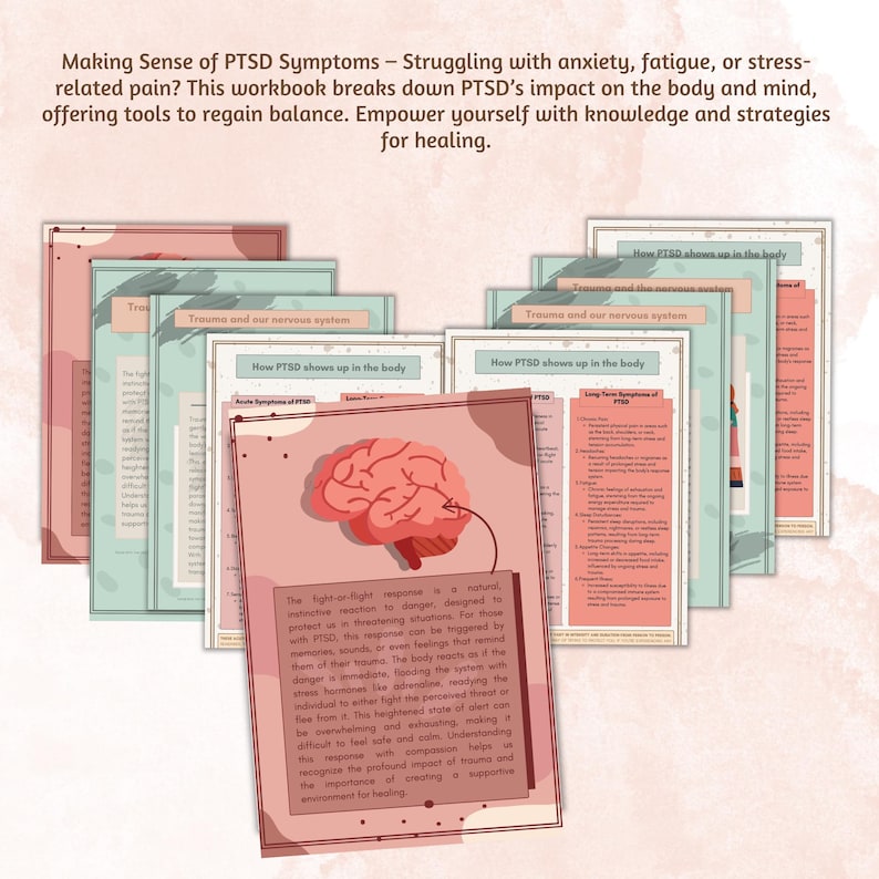 The Body’s Response to PTSD | Printable Mental Health Workbook | PTSD ...