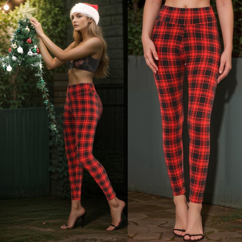 Womens Christmas Plaid Pants - Etsy