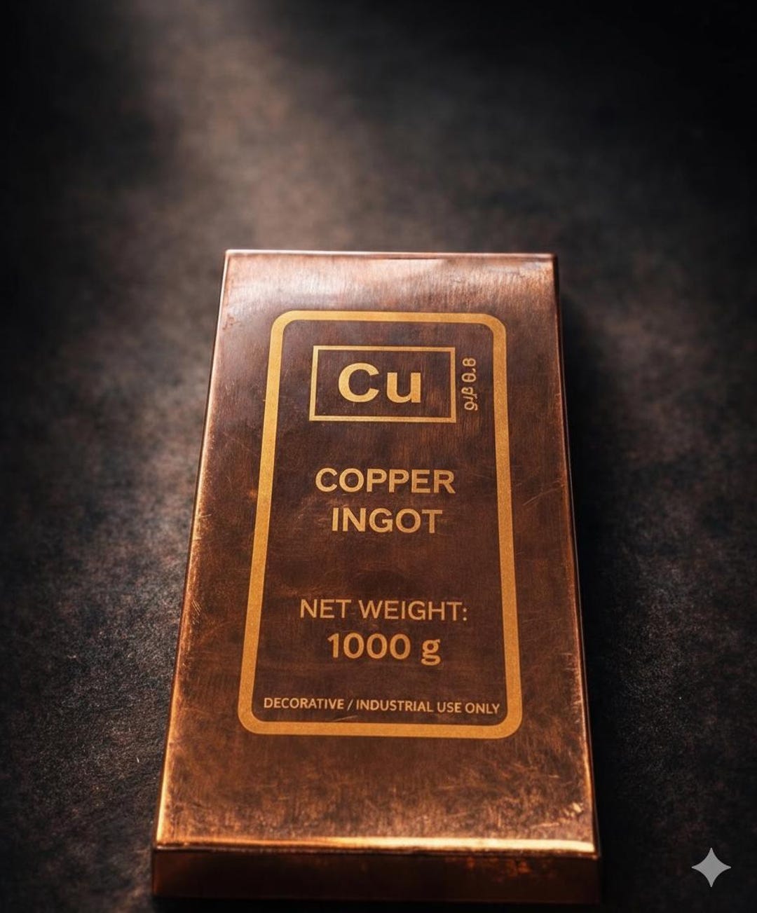 1kg / 2.2lb Copper Ingot - Pure Bullion Metal for Collectors, Crafts ...