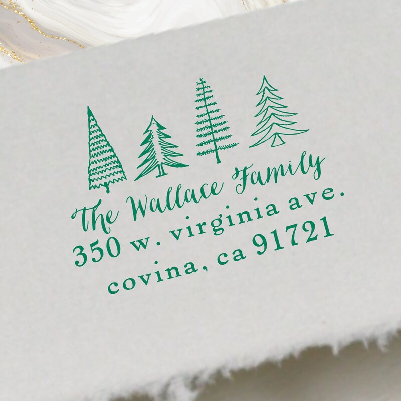 Return Address Stamp Christmas - Etsy