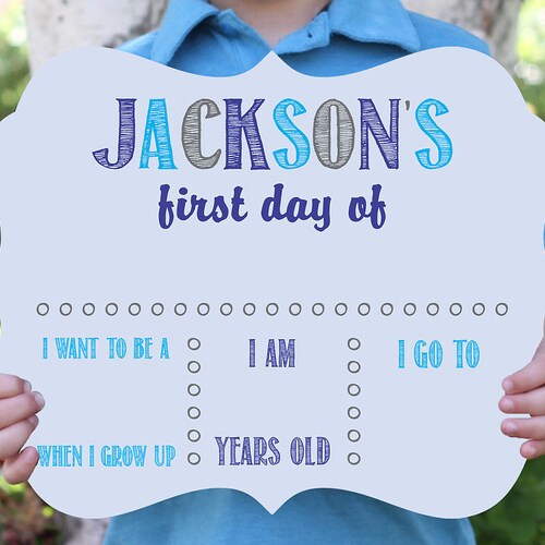 Boho Rainbow First Day of School Sign Printable Girl Back to - Etsy