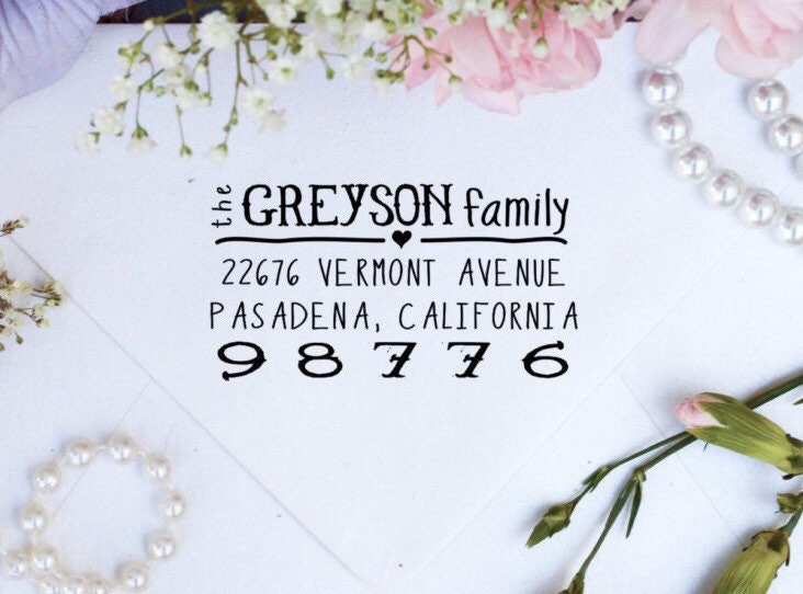 Custom Cute Stamp Return Address Stamp Custom Personalized | Etsy