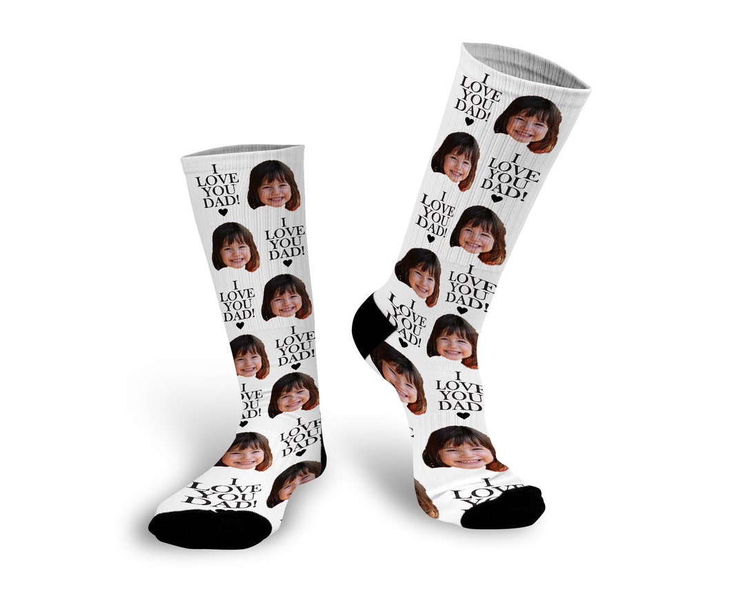 Father's Day Custom Photo Socks, Father's Day Socks, Dad Socks ...