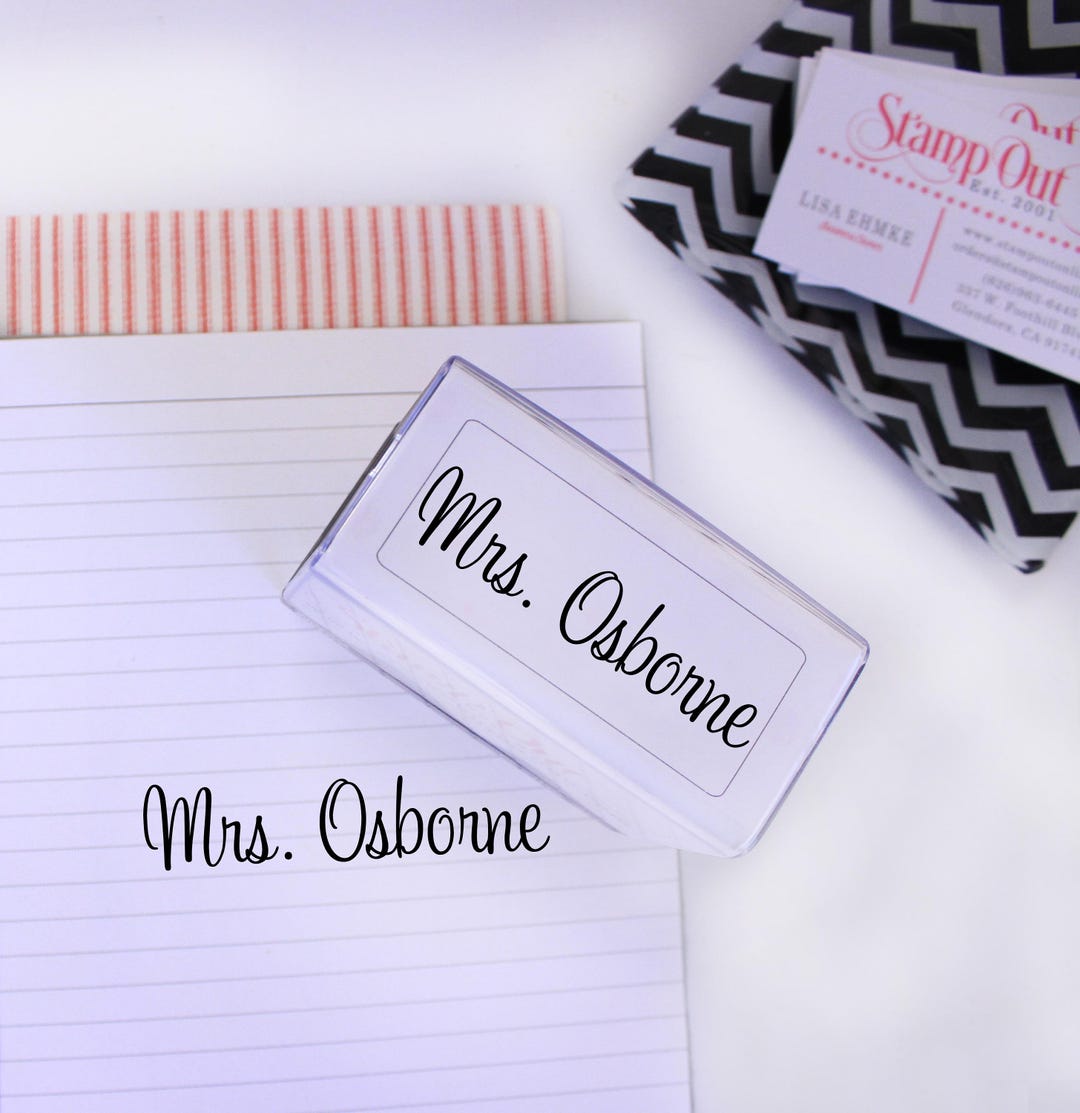 Custom Name Stamp Signature Rubber Stamp Self Inking Great Teacher ...