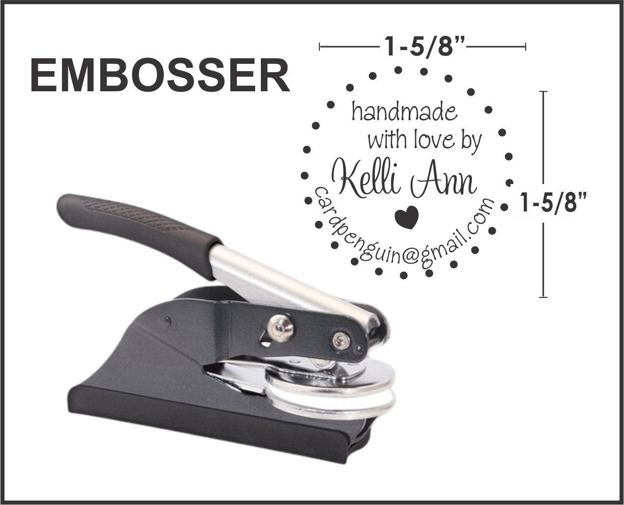 Custom Handmade by Rubber Stamp Personalized Created by Signature Logo ...