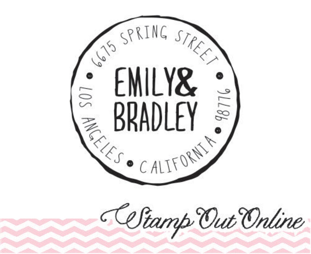 Cute Return Address Custom Rubber Stamps, Self Inking Address Stampers ...