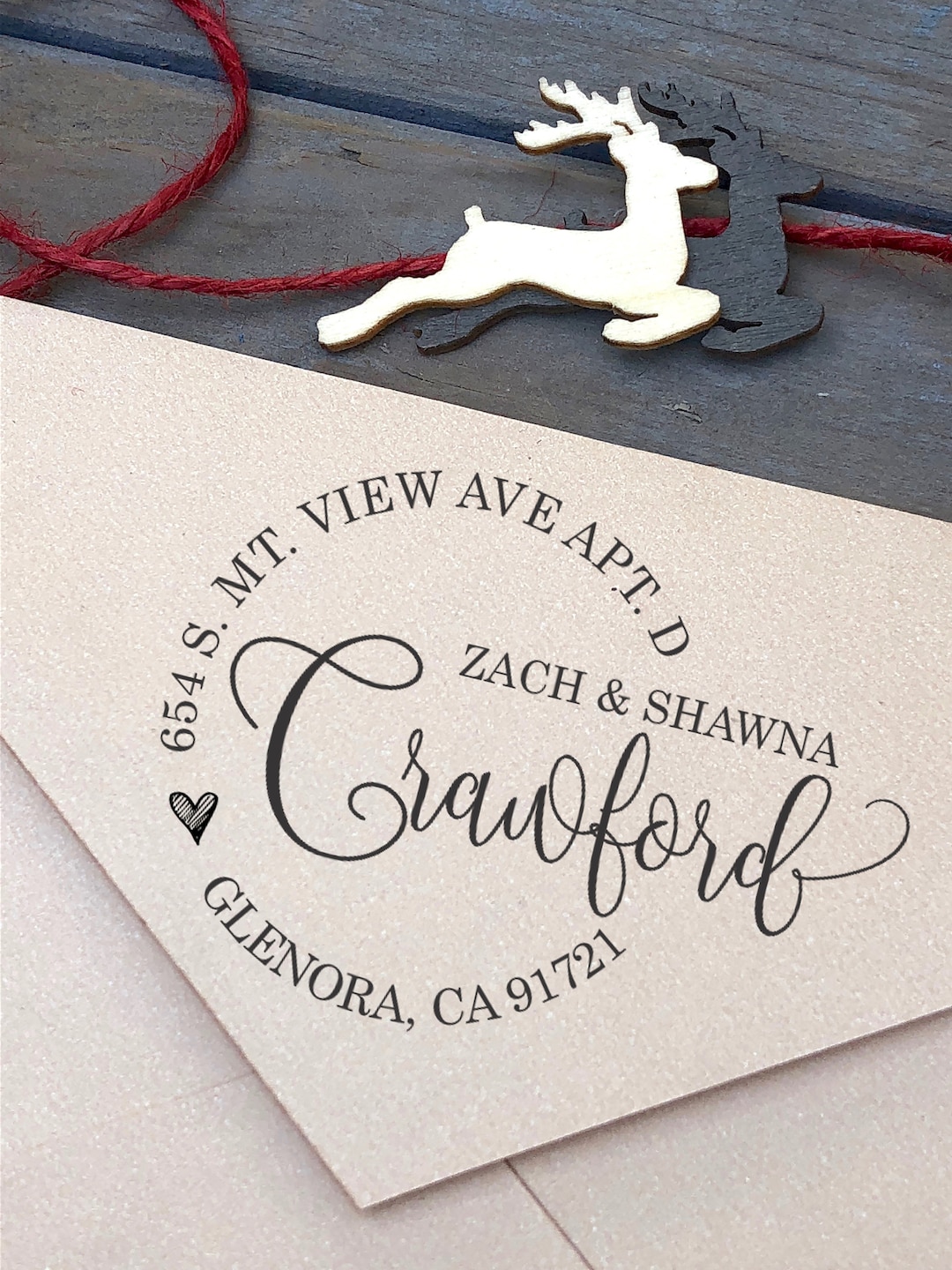 Round Return Address Stamp | Custom Circle Address Stamper | Self ...