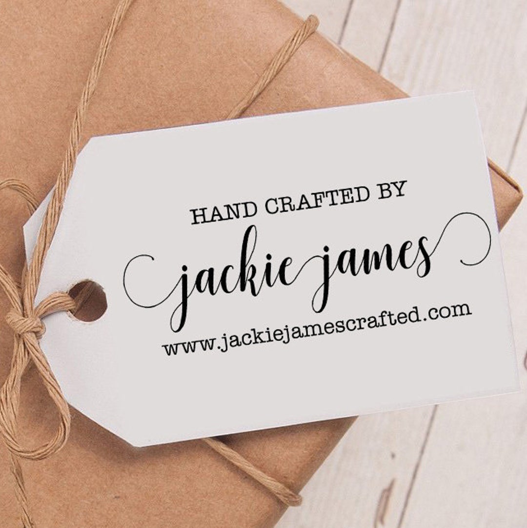 Personalized Hand Crafted Stamp, Hand Crafted by Stamp, Custom Stamp ...