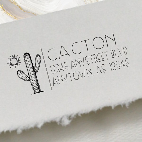 Western Address Stamp - Etsy