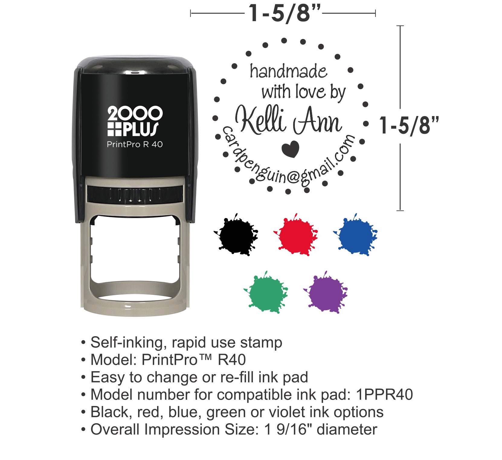 Custom Handmade by Rubber Stamp Personalized Created by Signature Logo ...