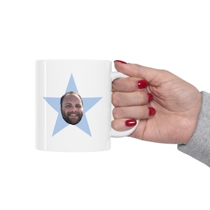 The Office Mug, Office Face Star Mug, the Office Star Mug With Photo ...