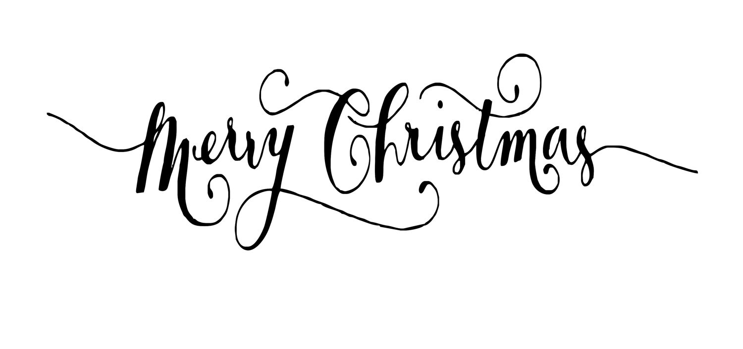 Merry Christmas Rubber Stamp With A Whimsical Font Stamp For Etsy