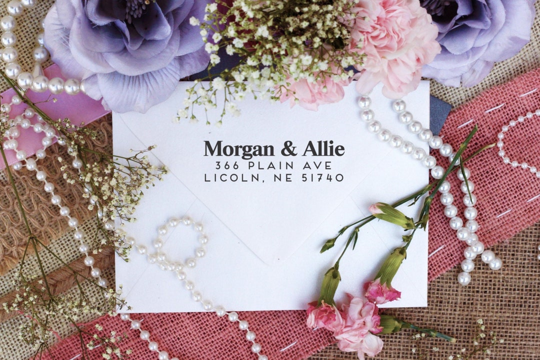 Self Inking Cute Return Address Stamp, Bold Modern Font Return Address ...
