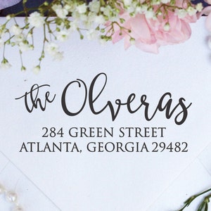 Custom Address Stamp, Script Font Family Return Address Stamp ...