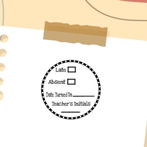 Teacher Stamps Teacher Stamp for Grading Stamps Teachers, Late Absent ...