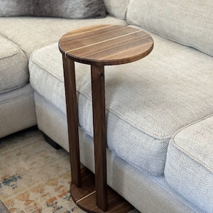 Wooden Couch Table - Walnut With Maple Inlay - Etsy