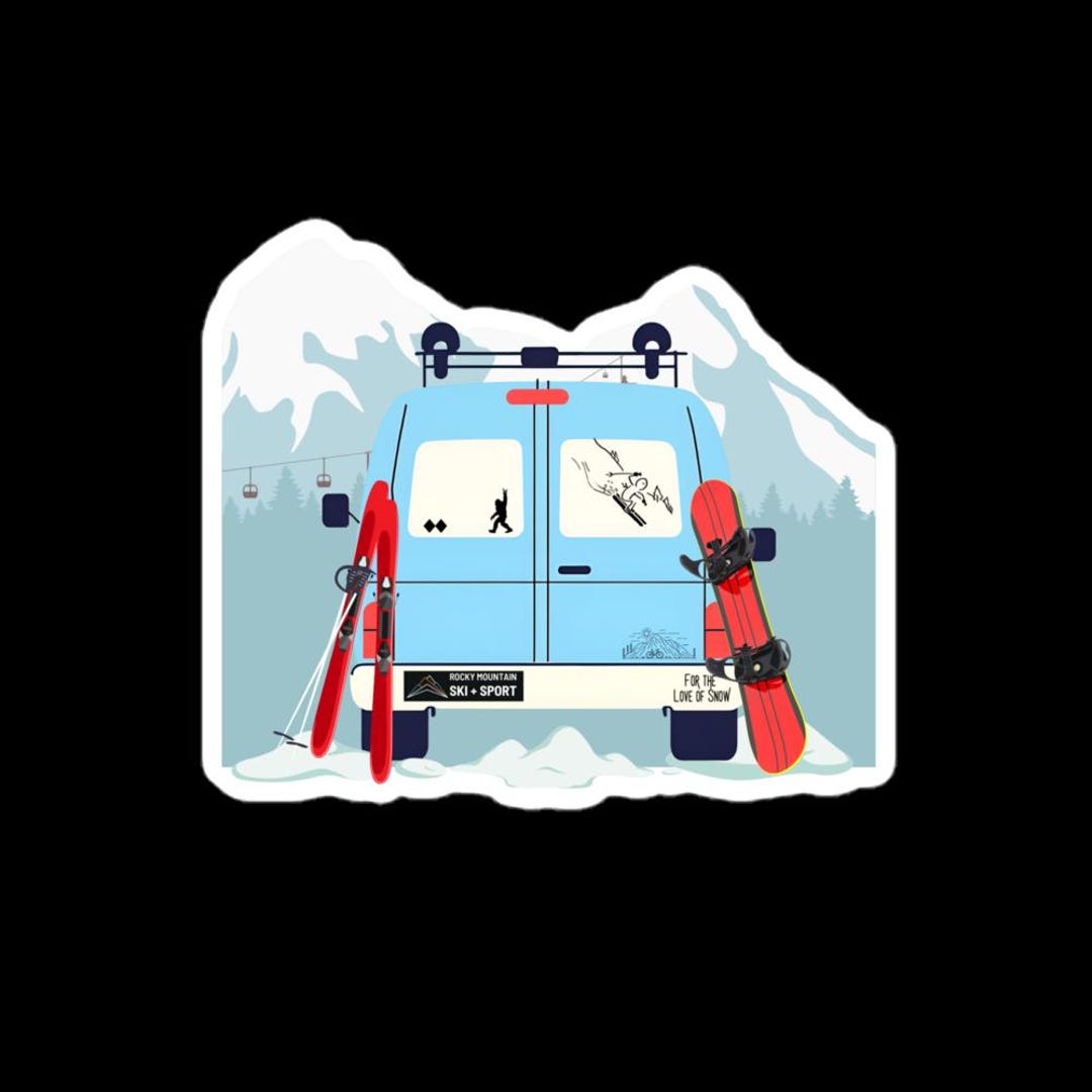 Ski Bum Van Sticker - Etsy