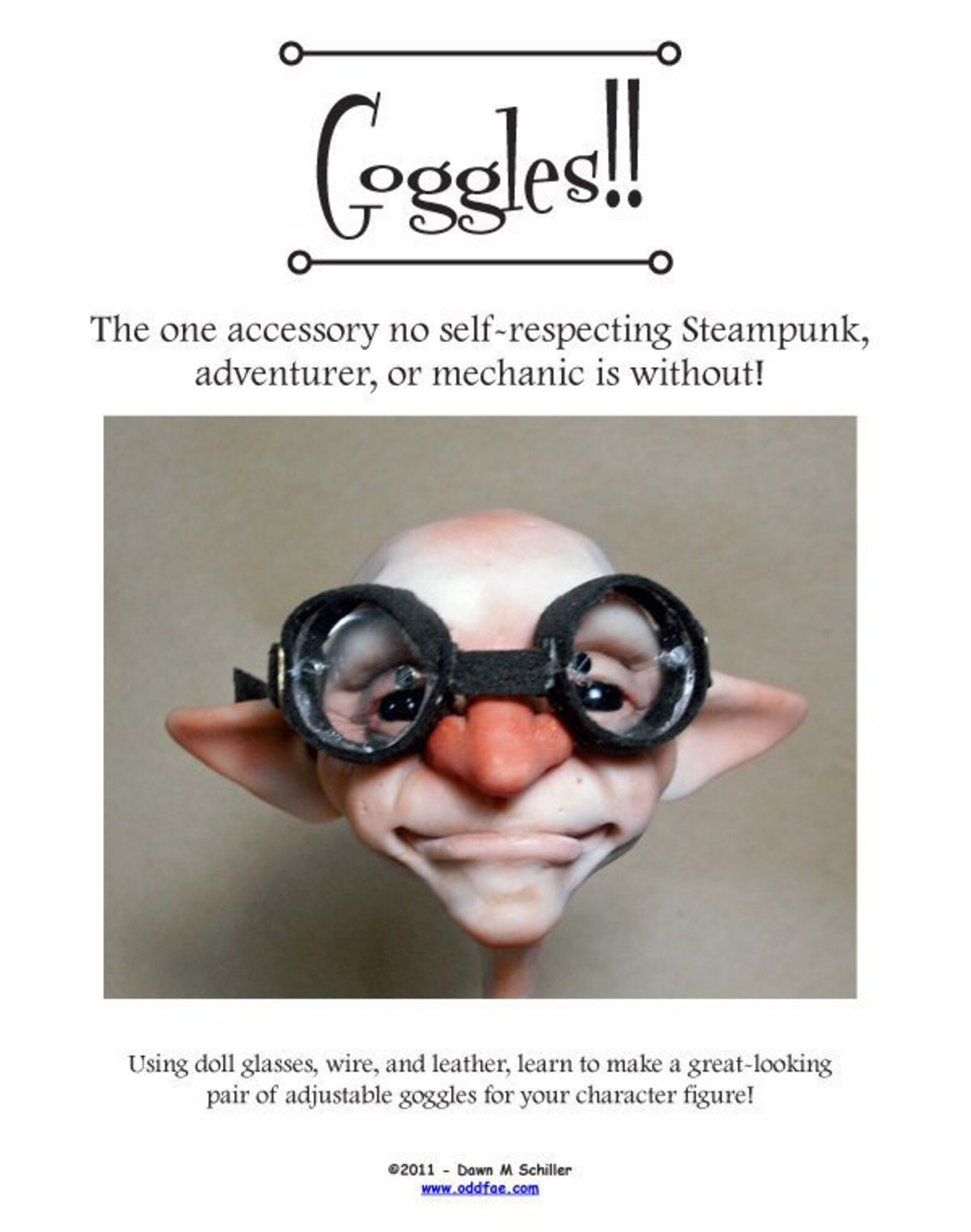 Instructional E-book PDF How to Make Steampunk Doll Goggles - Etsy