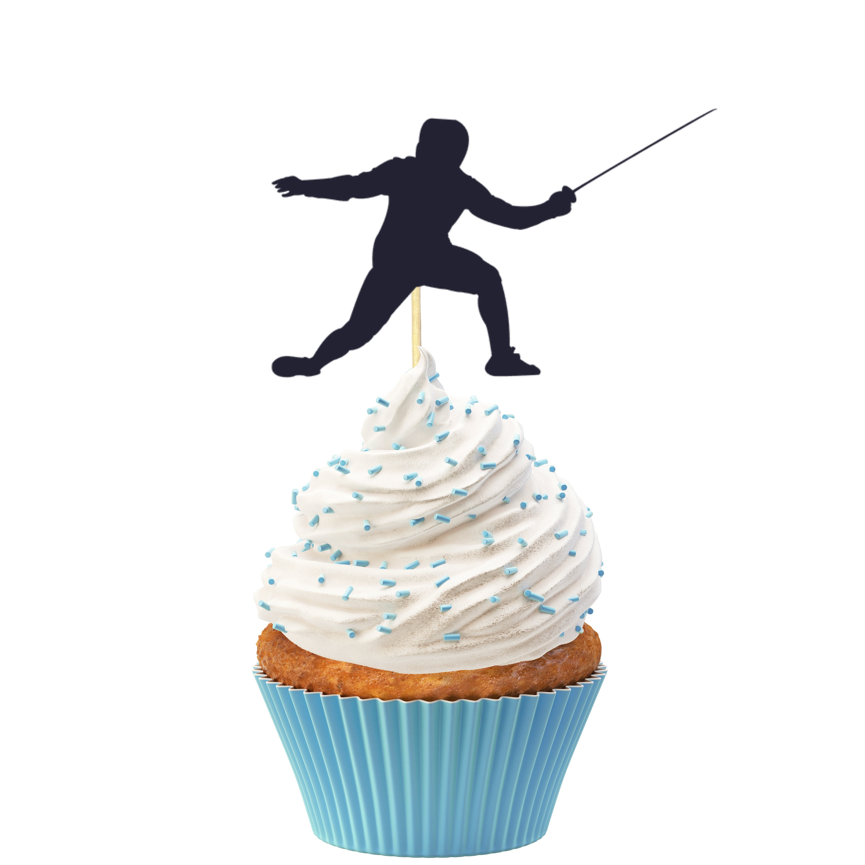Fencing Cupcake Toppers,, Fencer Food Picks, Fencing Party Decorations ...