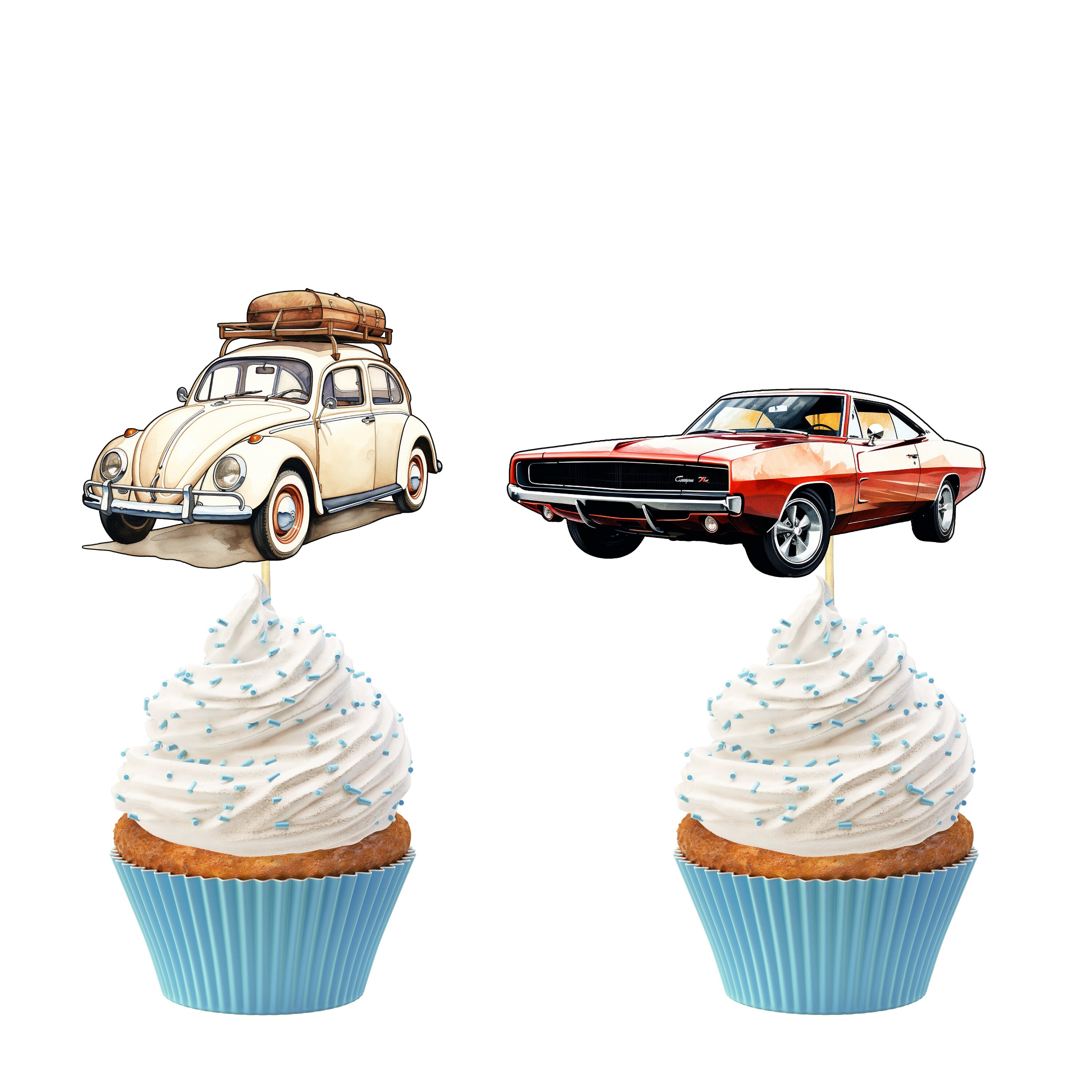 Classic Vintage Cars Cupcake Toppers, Antique Car Toppers, Classic Cars ...